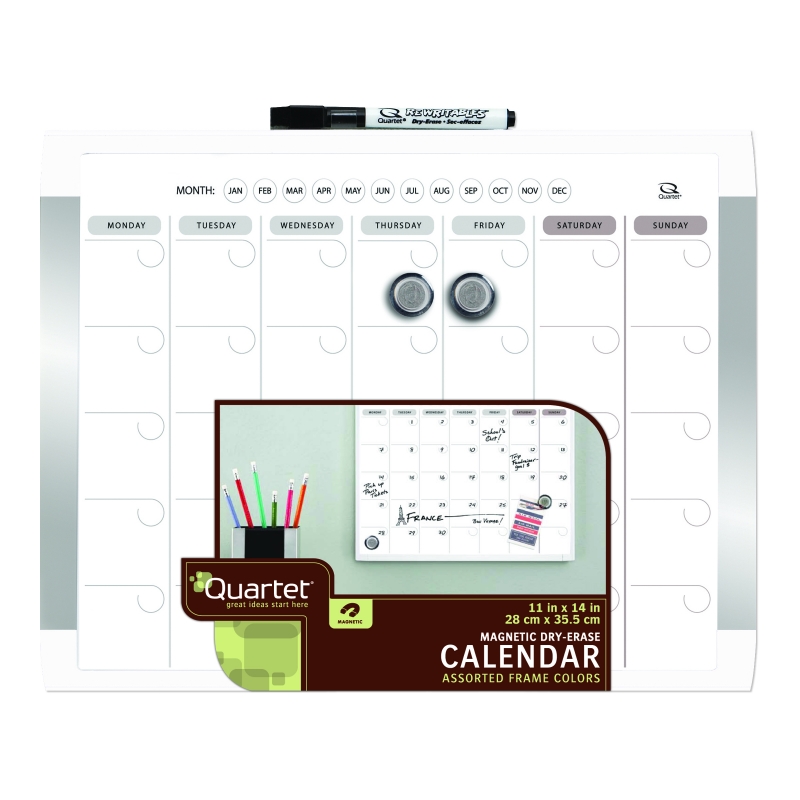 QUARTET White Frame Magnetic Planner - ACCO Brands